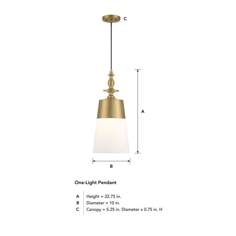 Ava 10″ 1-Light Pendant – Designers Fountain